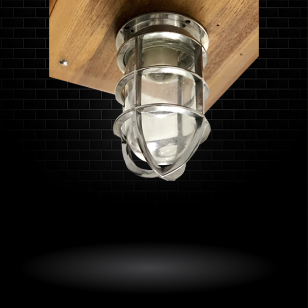 Bulkhead Post Mounted Antique Light